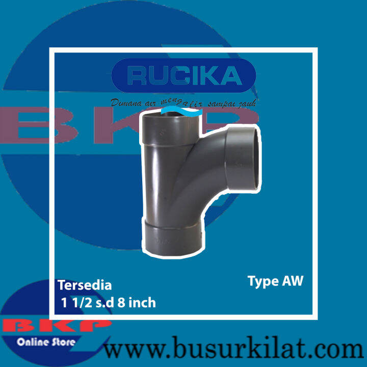 Tee Way 2 1/2 X 2 Inch PVC Rucika ( AW ) / Large Radius Tee / SAMBUNGAN PIPA ( AW ) | Lazada ...