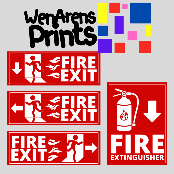 Fire Exit Fire Extinguisher PVC Signboard | Lazada PH