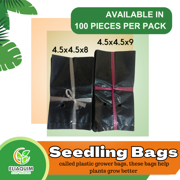 100pcs per PACK 4.5x8 and 4.5x9 Plastic Seedling bag / Grow Bag ...