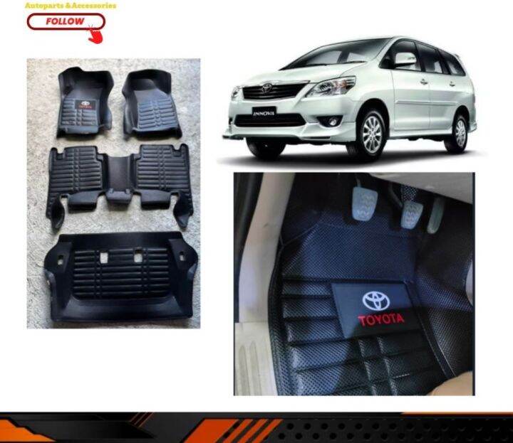 Toyota Innova 2005-2015 Deep Dish Car Matting (Car Logo) | Lazada PH