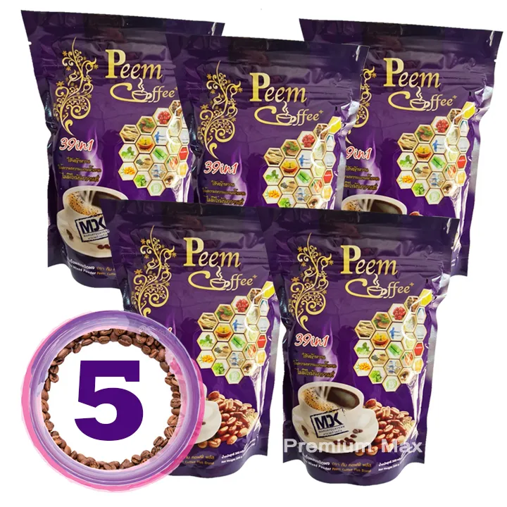 39 in 1 Peem Coffee กาแฟภีม กาแฟสมุนไพร ควบคุมน้ำหนัก ชะลอวัย ไม่มี ...