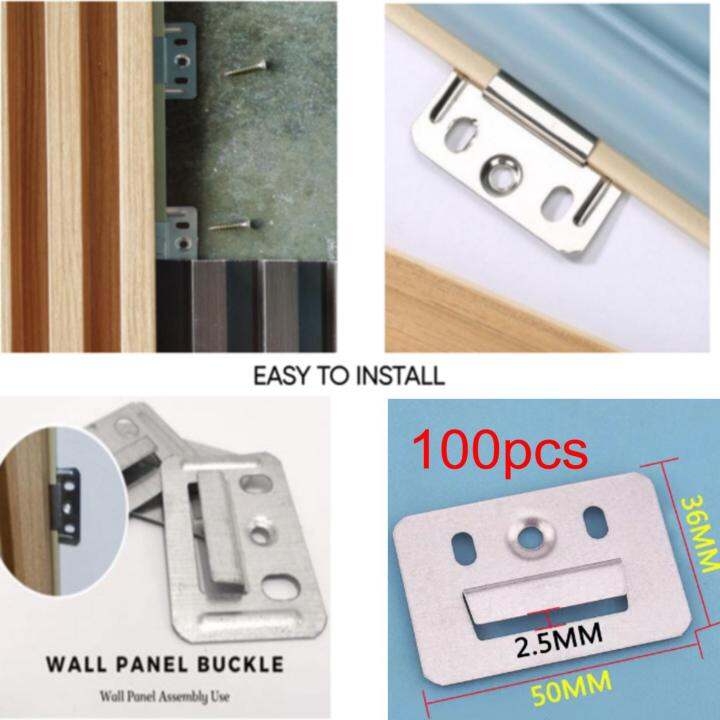 Stainless Steel metal clip for PVC Wall Panel WPC Wall Installation ...