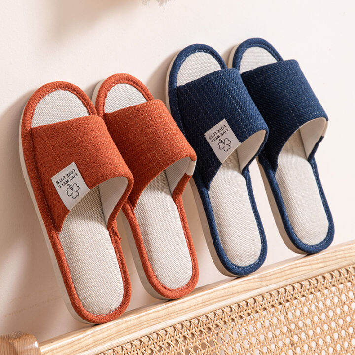 Japanese Female summer indoor household linen slippers couples home non ...