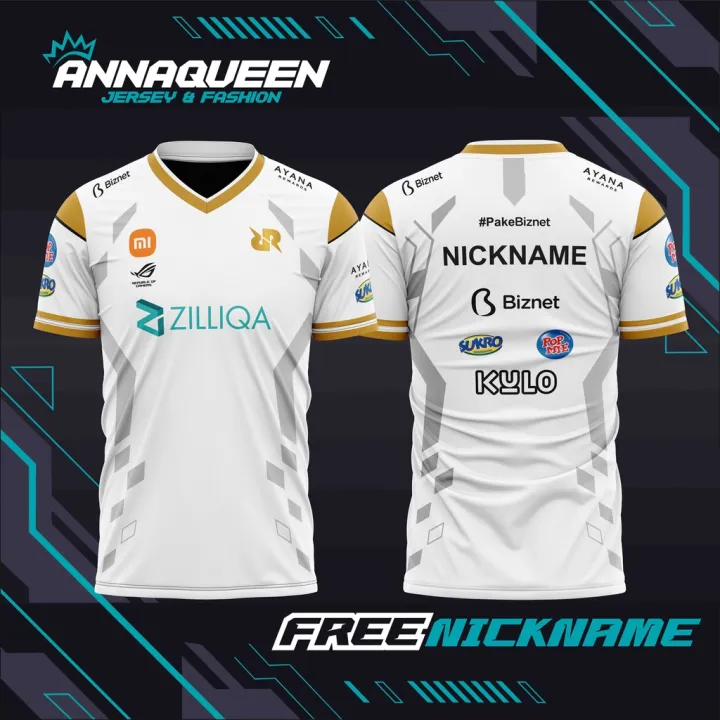 JERSEY BAJU RRQ 2022 SEASON 9 / BAJU KAOS JERSEY RRQ HOSHI 2022 PUTIH ...