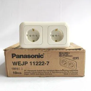 Panasonic Stop Kontak CP 2 Gang WEJP 11222-7 / Stop Kontak Double Ganda ...