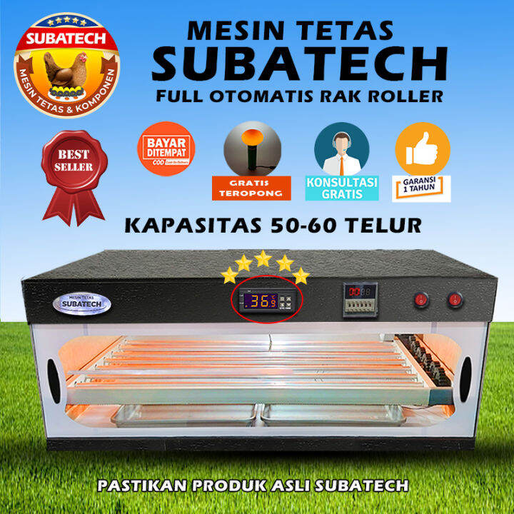 Mesin Tetas Telur Full Otomatis Penetas SUBATECH MTFORR 50 | Lazada ...
