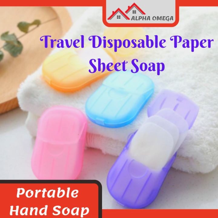 Travel Disposable Paper Soap Sabun Tangan Kertas Hand Wash Portable ...