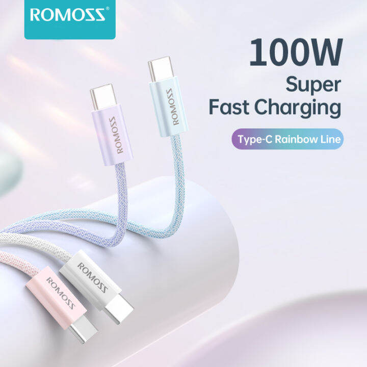Romoss CB3034 Data Cable 1M USB to Type-C 6A 100W Ultra Fast Charging ...