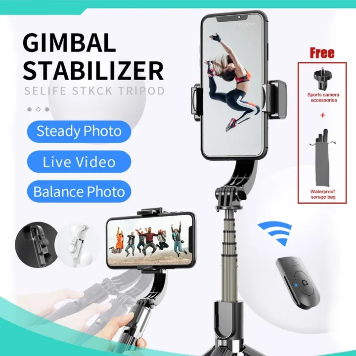 Phone-Stabilizer Anti-Shake Handheld Gimbal Shooting Tripod Multi-Function Selfie Stick Live L08 ...