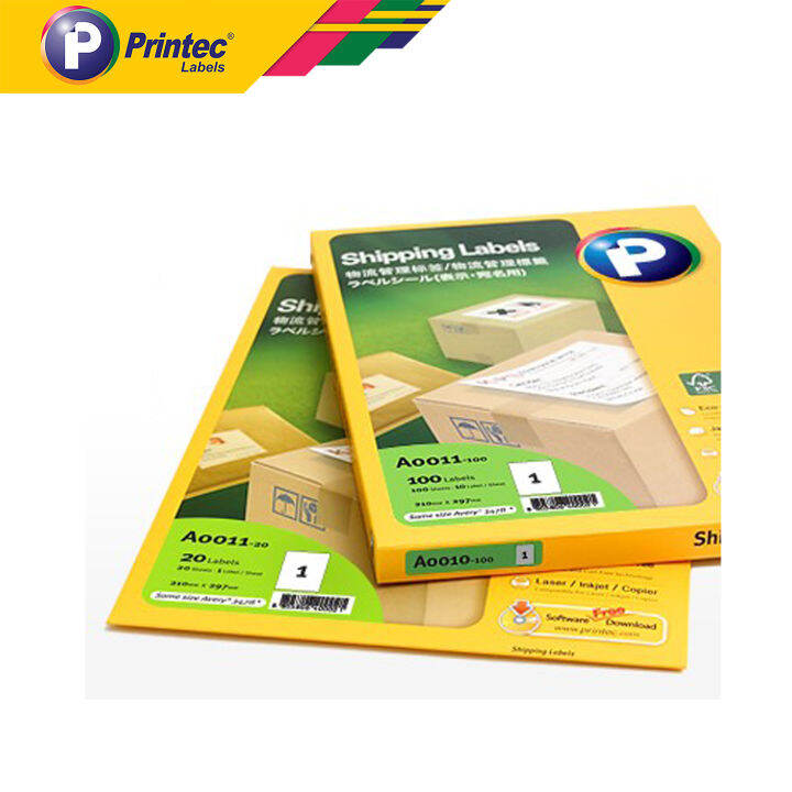 Printec Shipping Labels, 20's | Lazada PH
