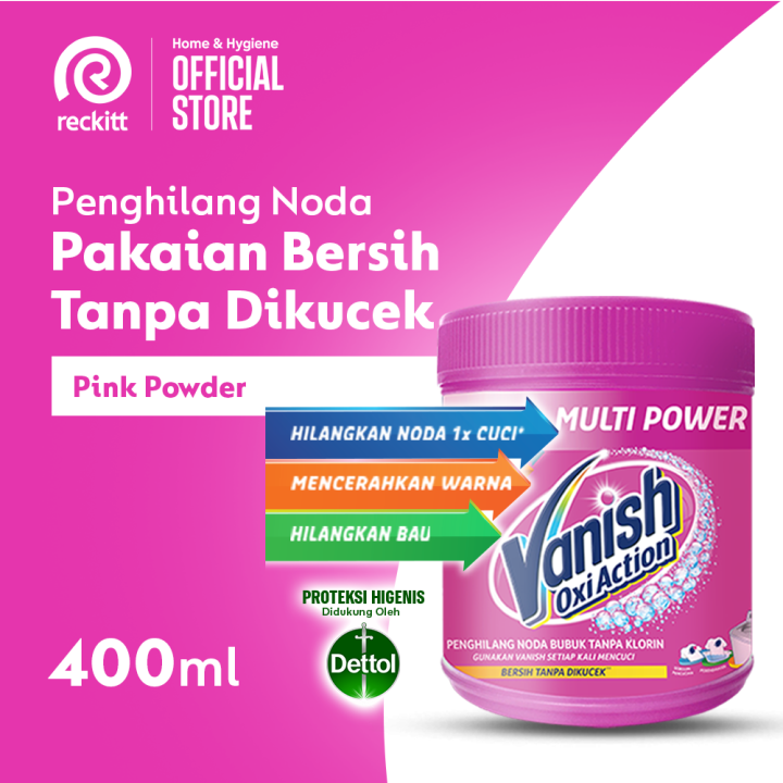 Vanish Pink Powder Tube 400 g - Penghilang Noda Pakaian | Lazada Indonesia