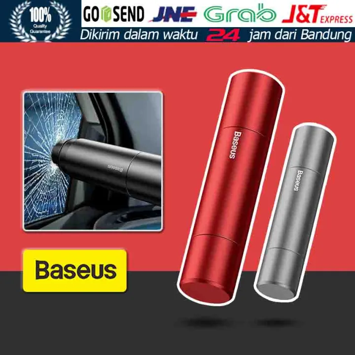 Baseus Pemecah Kaca Mobil Pemotong Sabuk Pengaman 2 Dalam 1 Mobil Palu ...