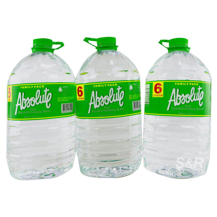 Absolute Distilled Drinking Water 3 bottles | Lazada PH