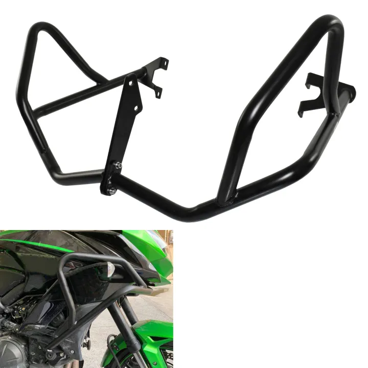 Black Motorcycle Parts Upper Engine Bumper Guards Protection Crash Bar ...