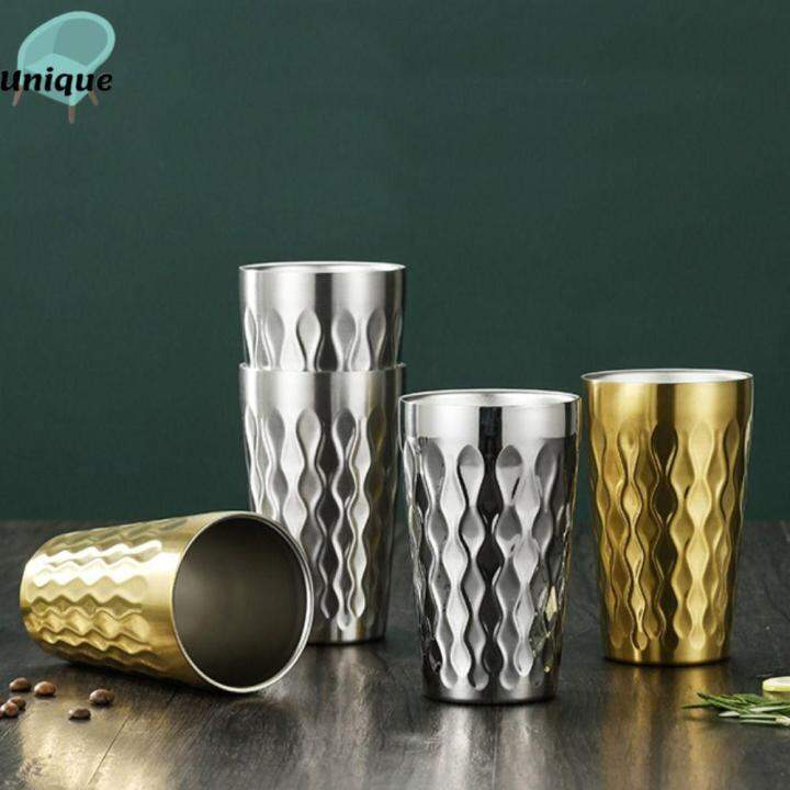 UNQCSA ใช้ซ้ำได้ ฉนวนกันความร้อน ป้องกันการตก เหล็กไร้สนิม บ้านในบ้าน ภาชนะบรรจุค็อกเทล สไตล์ ...