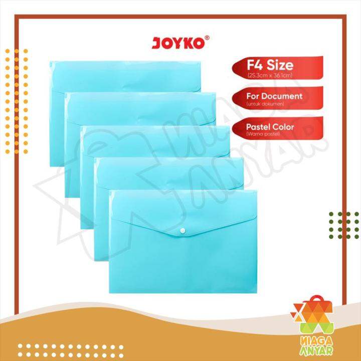 NA JOYKO Map Kancing Plastik Warna Pastel Data Bag Tas Joyko DBG-108 ...
