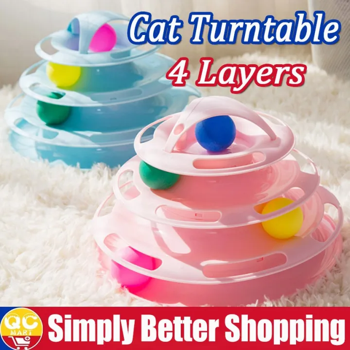 Cat Turntable Toy Pet Ball Toys Disk Interactive Amusement Plate Play ...
