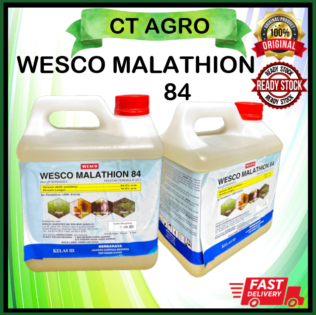 WESCO MALATHION 84% ( 4L ) Racun Serangga Insecticide Ready Stock Flea ...