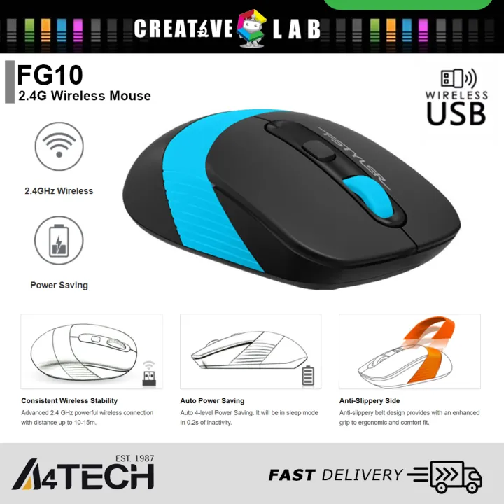 ORIGINAL A4TECH 2.4G Wireless Mouse (FG10) FSTYLER COLLECTION BLUE ...