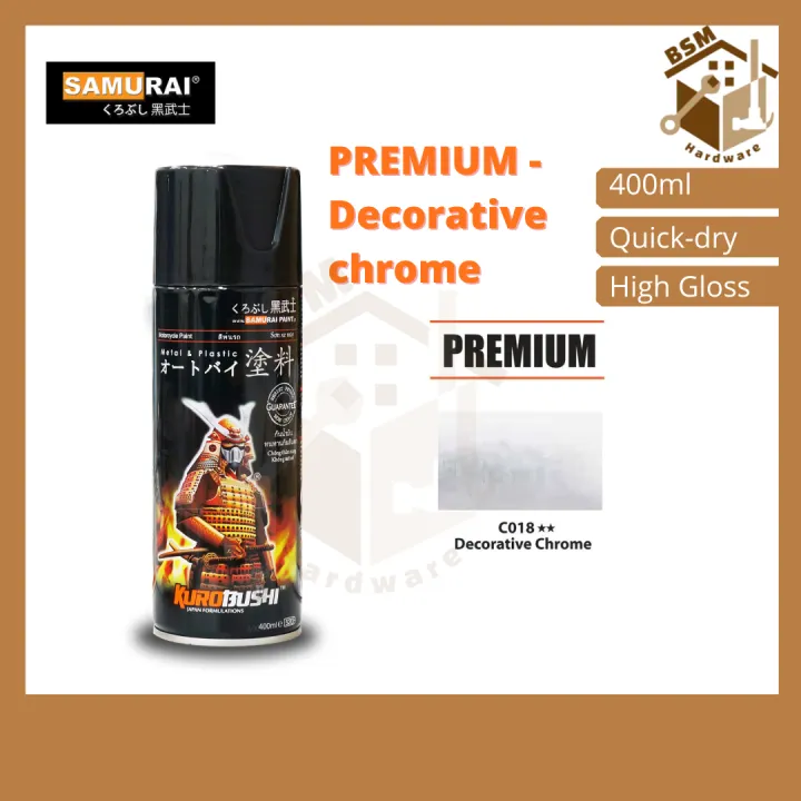 BSM Samurai Spray Paint premium Colour C018 Decorative Chrome ...