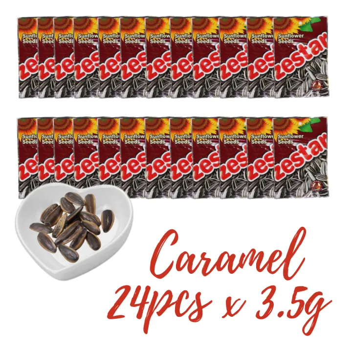 Zestar Sunflower Seeds Caramel Flavor Roasted Jumbo Sunflower Seeds ...
