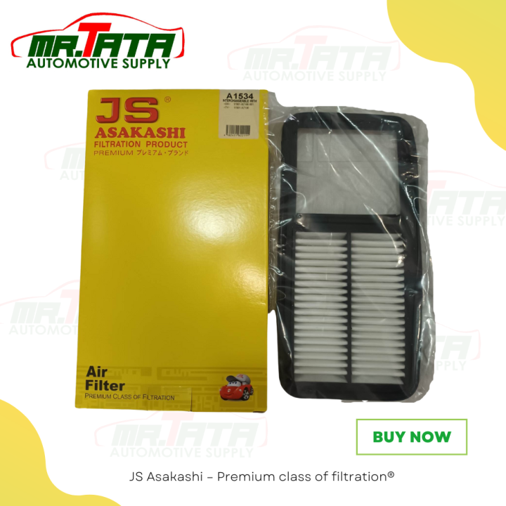 JS Asakashi A1534 AIR FILTER for TOYOTA WIGO 1.0 1KR-DE 13~16 | Lazada PH