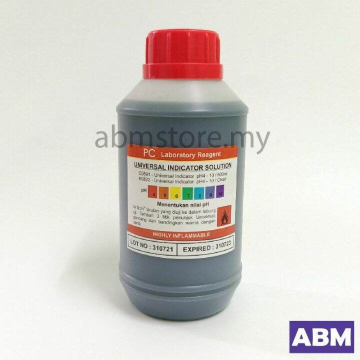 Universal Indicator Solution pH 4 - 10 PC (500ml) / pH Test Kit | Lazada