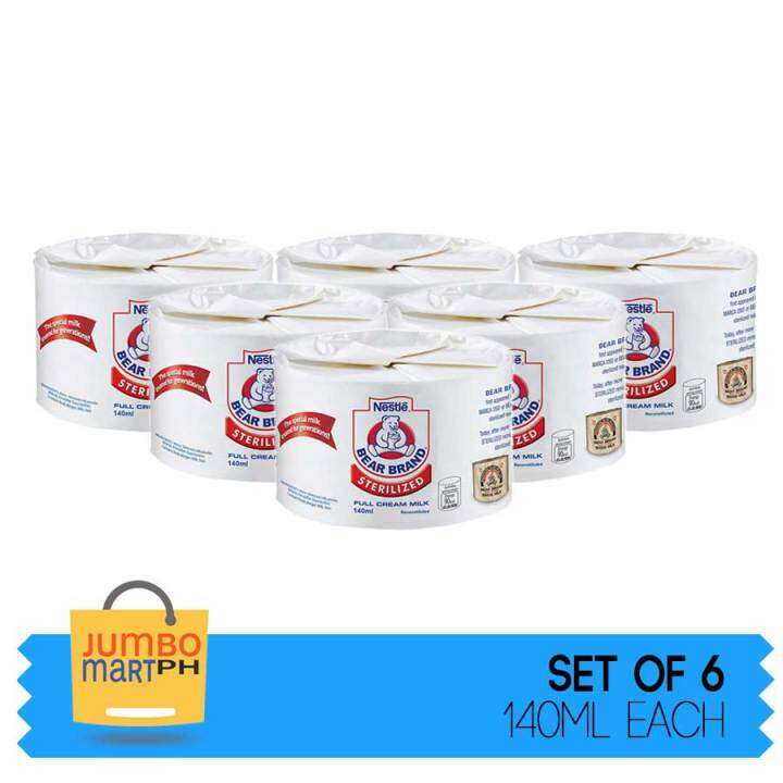 BEAR BRAND STERILIZED MILK 140ML / SET OF 6 | Lazada PH