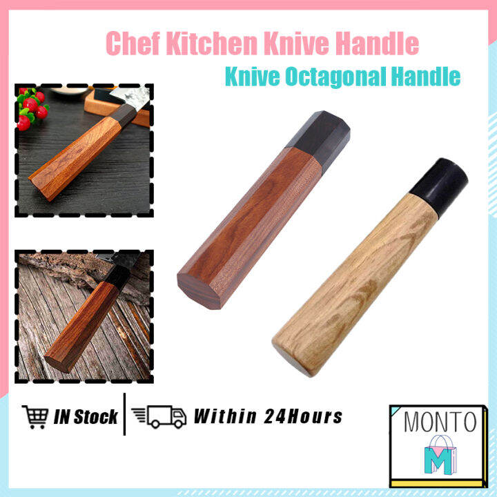 1PC Japanese Kitchen Knife Octagonal Handle Lump ECO Friendly Wood DIY ...