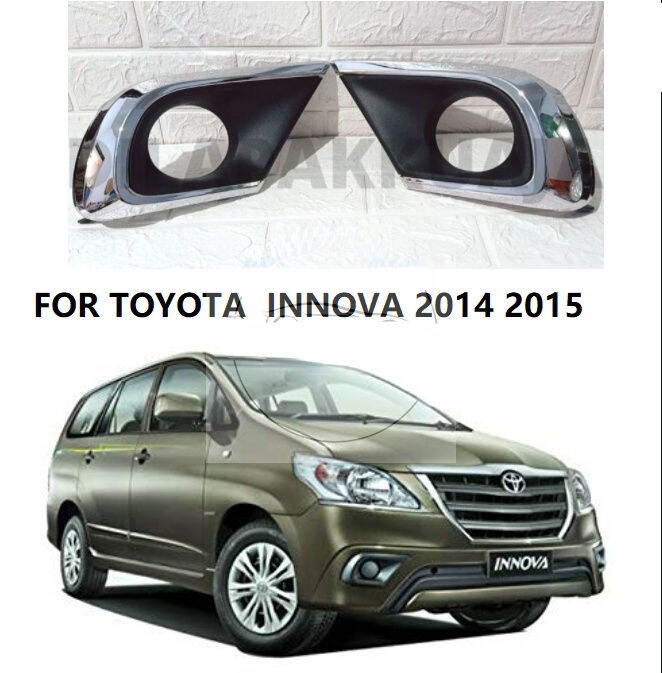 1PAIR For TOYOTA INNOVA 2014 2015 CHROME Fog Light Cover Front Bumper ...