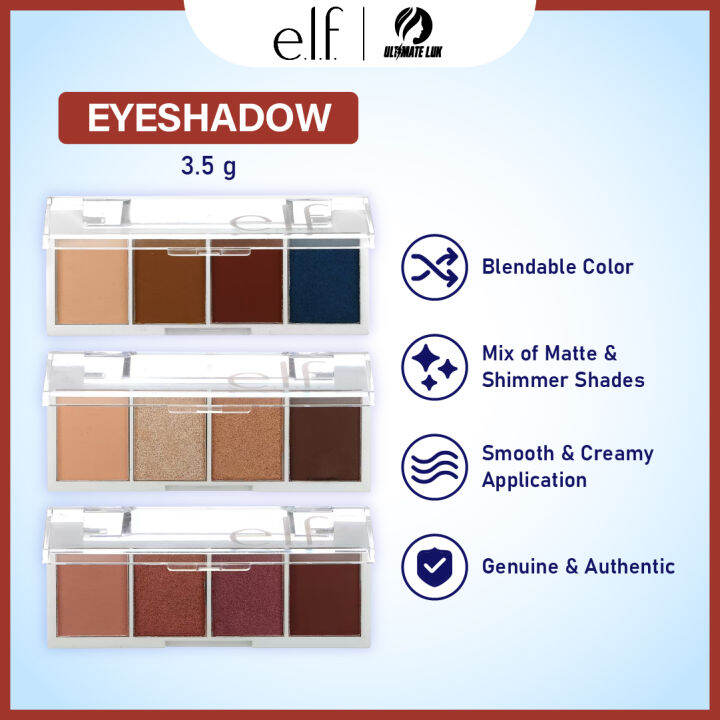 E.L.F. Bite-Size Eyeshadow, Perfect Pigment, Matte & Shimmer Shades ...