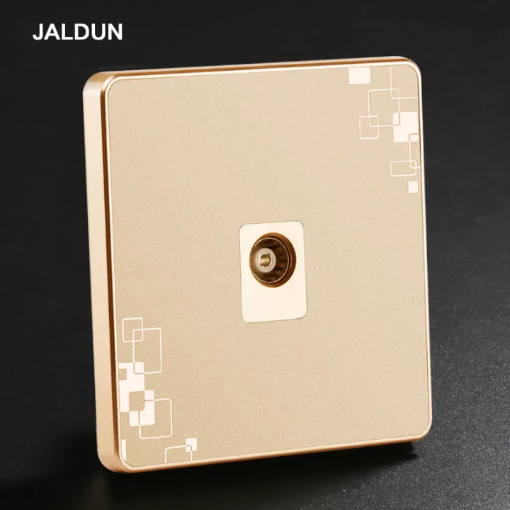 Wall 86 weak current antenna TV hole switch socket panel gold switch ...