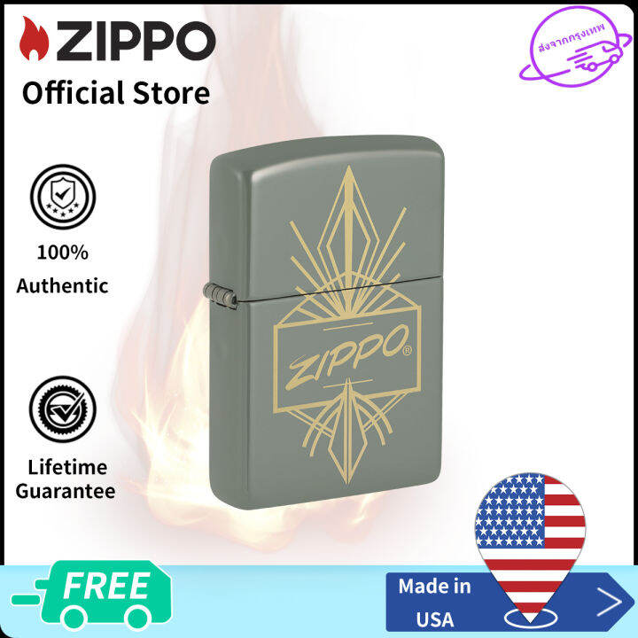 Zippo Art Deco Design Windproof Pocket Lighter | Zippo 48159 ( Lighter without Fuel Inside)การ ...