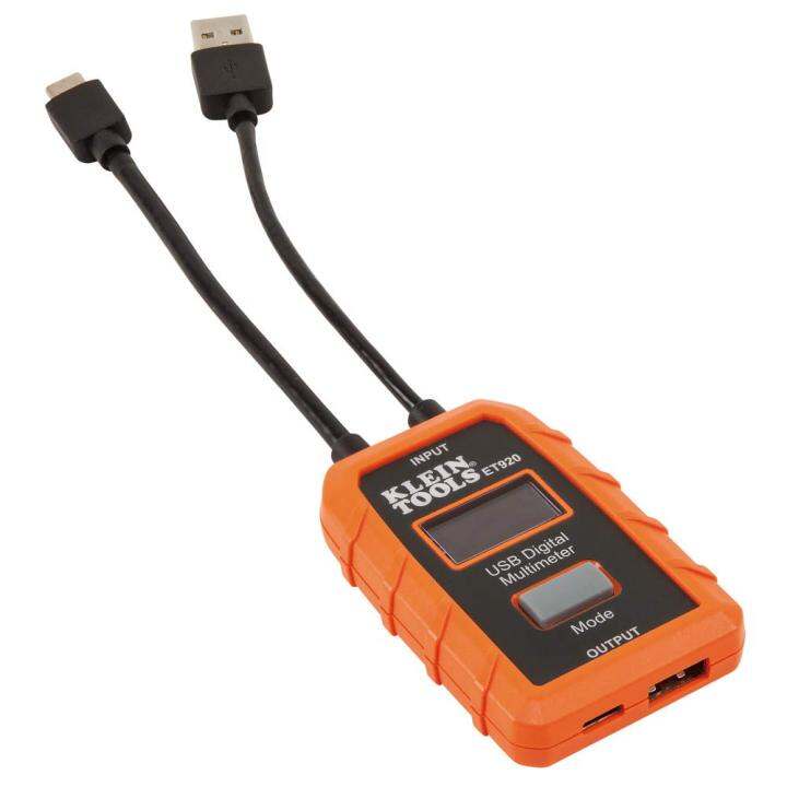 Klein Tools ET920 USB Power Meter, USB-A และเครื่องวัดดิจิตอล USB-C ...