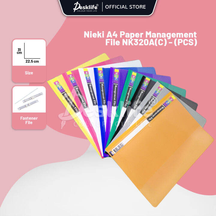 Desklife Nieki A4 Paper Management File NK320A(C)-(PCS) Plastik ...