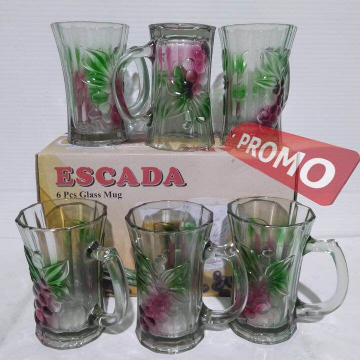 1 Set 6 Pcs Gelas Merry/Gelas Wine/Gelas Kaca/Gelas Minuman/Gelas ...