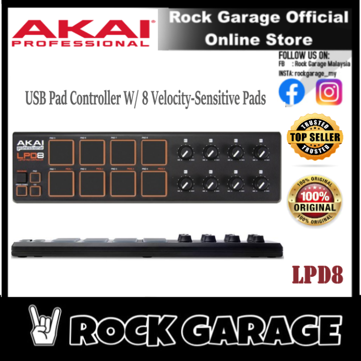 Akai Professional LPD8 - Laptop Pad Controller (LPD-8/LPD 8) | Lazada