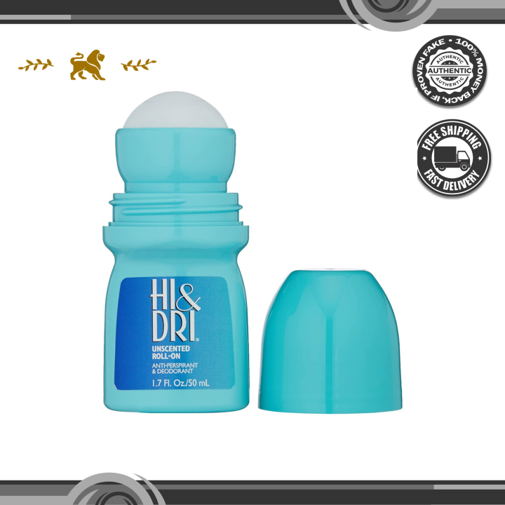HI & DRI Unscented Roll-On & Powedered Fresh Roll-On 50mL | Lazada PH