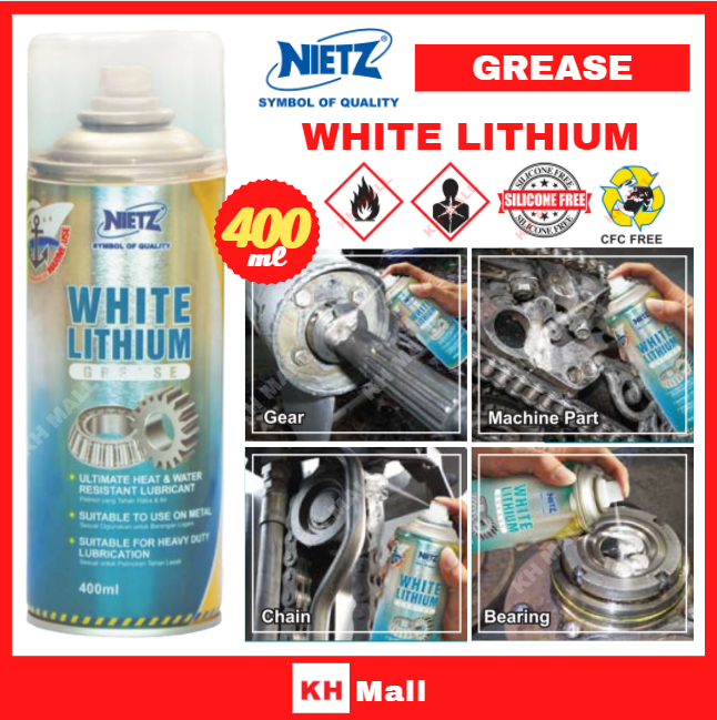 NIETZ High Performance White Lithium Spray Grease Minyak Pelincir Untuk ...