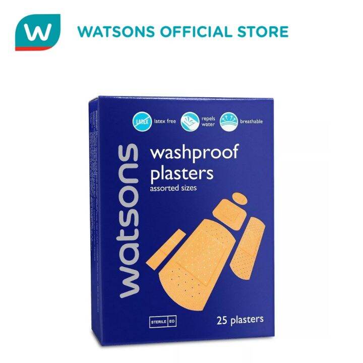 WATSONS Washproof Plaster Assorted sizes 25pcs | Lazada PH