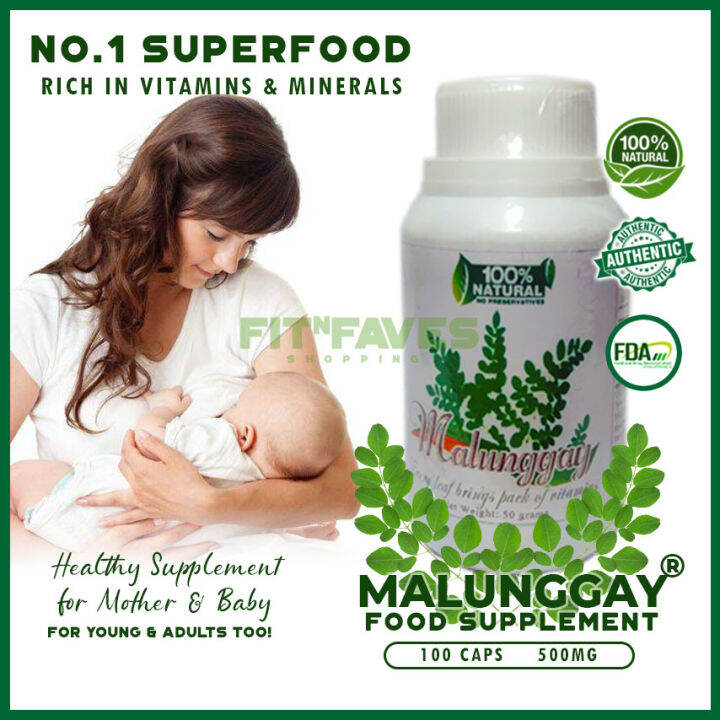 [Bundles2Go] Malunggay Capsule Original 500mg100s Moringa Superfood ...