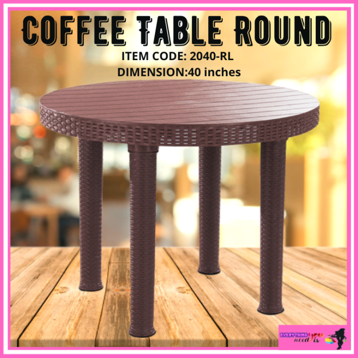 Round Rattan Table / 2040 RL | Lazada PH