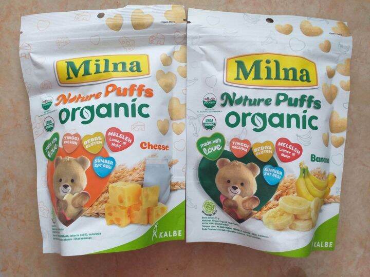 MILNA NATURAL PUFF PUFFS ORGANIC SNACK BAYI ORGANIK per pack 15 GR ...