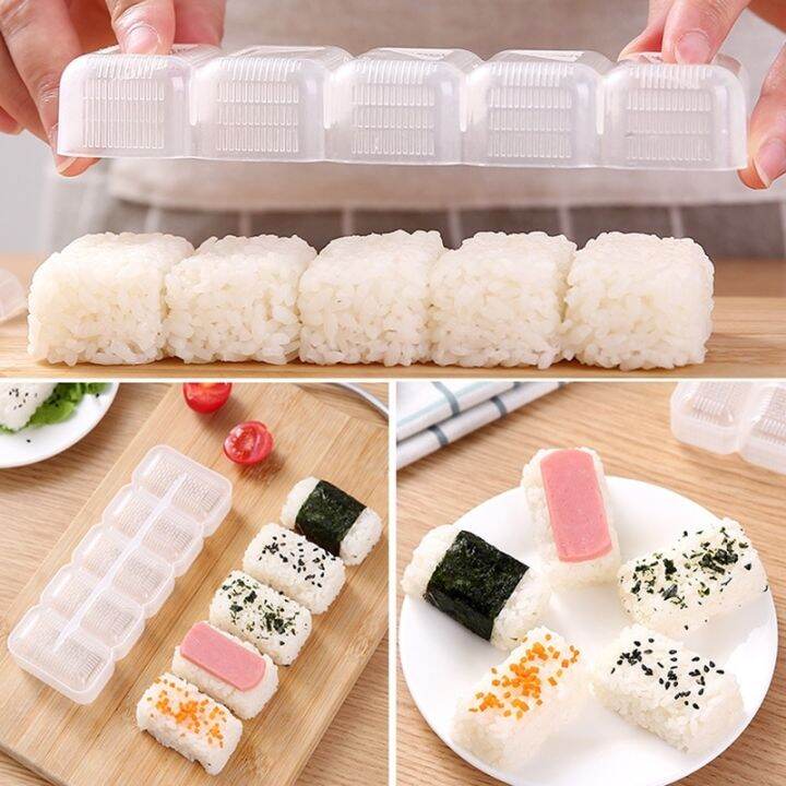 【Ready stock】 5 Rolls DIY Sushi Bento Mould Japan Onigiri Sushi Mold Non Stick Press Rice Ball ...