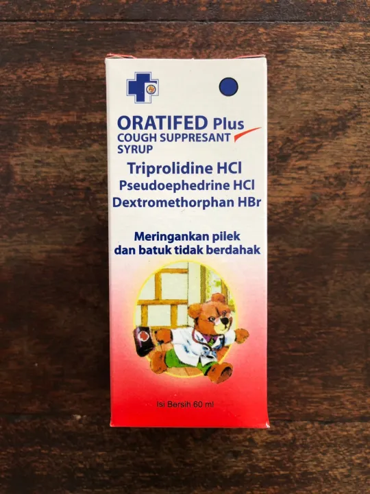 Oratifed Plus Cough Suppresant Syrup Merah Batuk Tidak Berdahak 60ml ...
