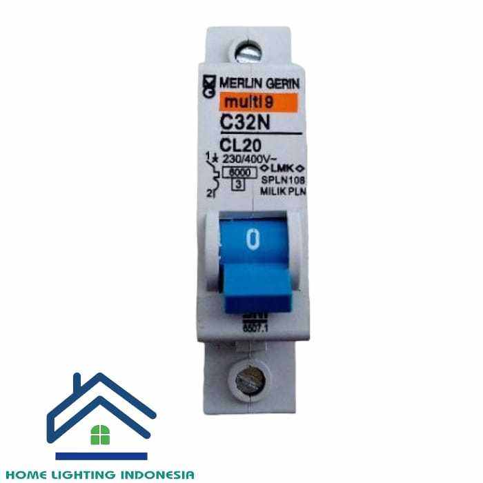 MCB Merlin Gerin 20A PLN Biru Multi9 CL20 20 Ampere 4500 Watt 1 Phase | Lazada Indonesia