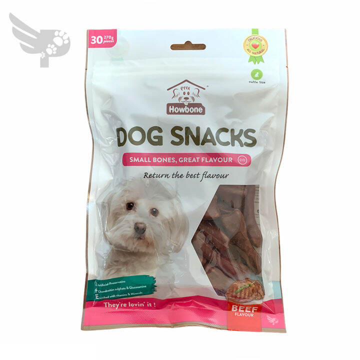Howbone Dog Snacks Mini 270g - Beef Flavour - 30 pieces - Dog Treats ...