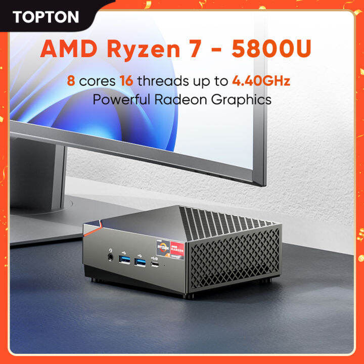 Topton D3 AMD Ryzen 7 5800U R5 4500U เล่นเกมมินิพีซี Windows 11 NVMe ...