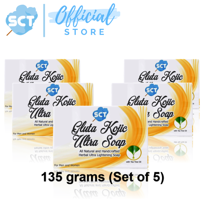 [Bundle] SCT Gluta Kojic Ultra Soap; 5-Piece x 135 grams; With Tea Tree ...