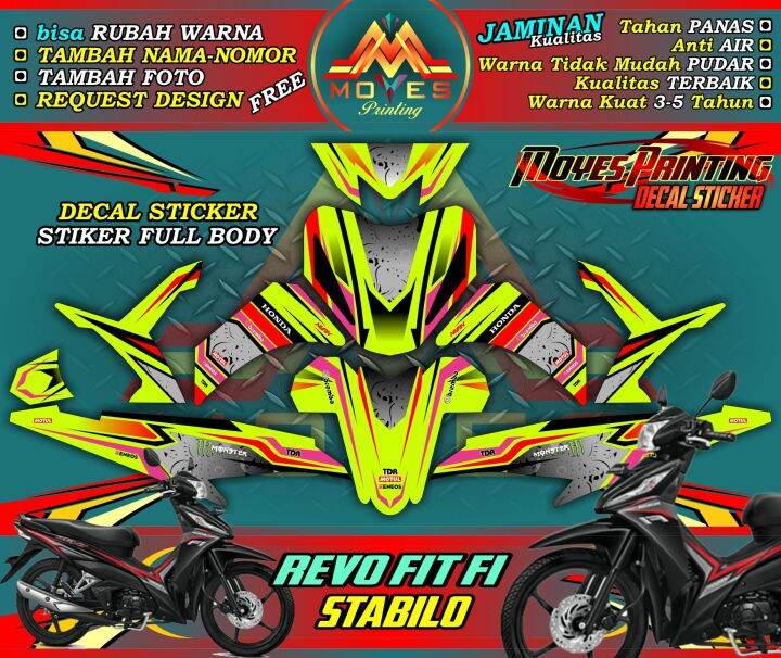 sticker motor revo fit fi decal revo fi stiker revo fit x - stabilo ...